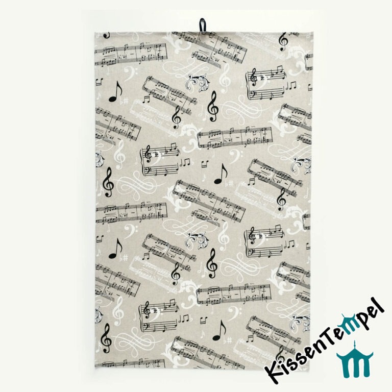 Geschirrtuch mit Musiknoten | KissenTempel